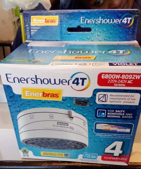 Enershower instant shower Enerbras 4T 6800W -8092W 220V 240V AC 50/6
