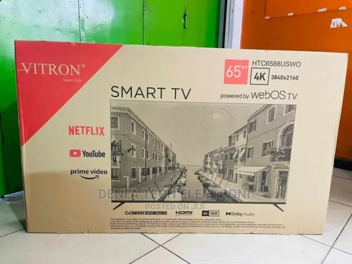 Vitron 65 Inch FRAMELESS 4K UHD Android TV, +WALL BRACKET